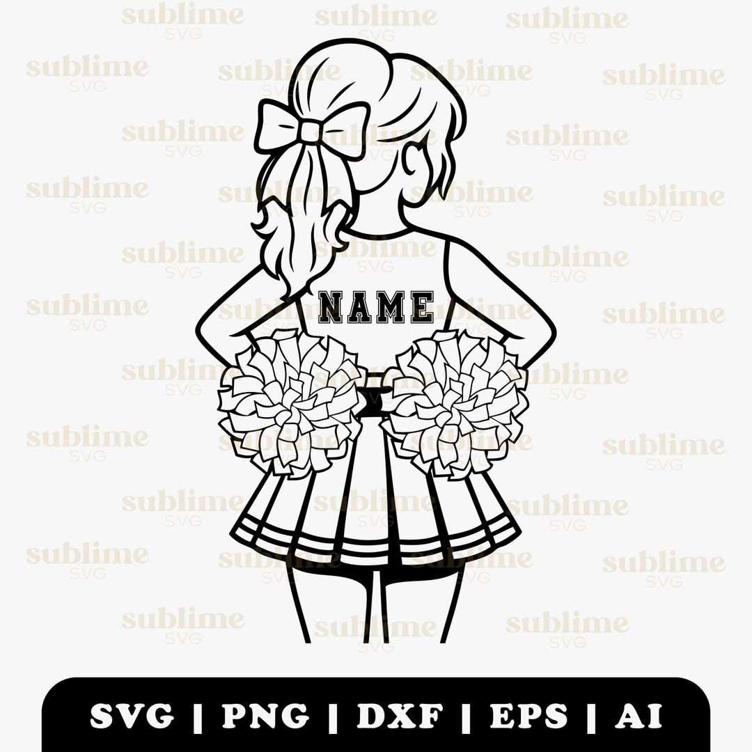 Cheer SVG | Laser Cut Files | Custom Cheerleader Clipart | SVG Files ...