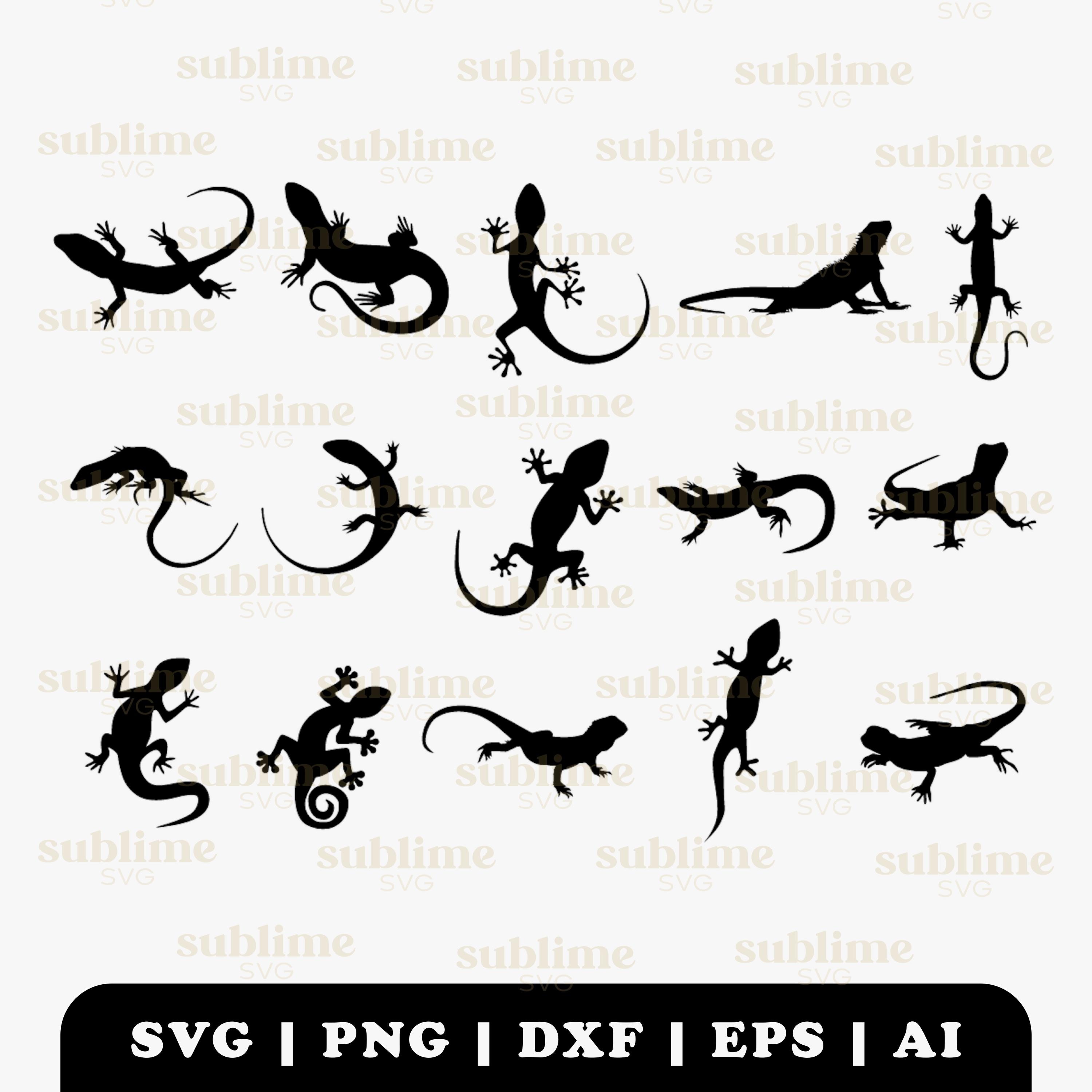 Lizard SVG Bundle | Cutting Files for Cricut, Silhouette | Svg, Png ...