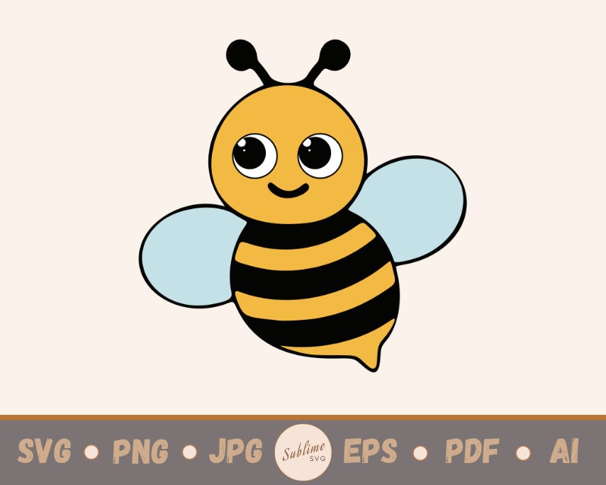 Bee SVG Cutting Files for Cricut, Silhouette Svg, Png, Jpg, Eps, Ai ...