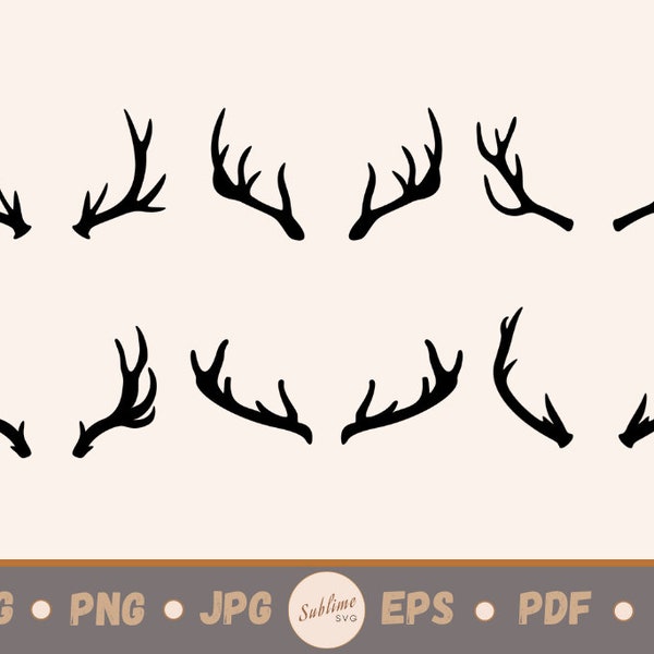 Deer Antler Clip Art - Etsy