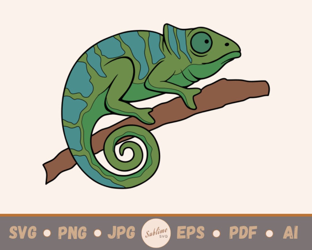 Chameleon SVG Cutting Files for Cricut, Silhouette Svg, Png, Jpg, Eps ...
