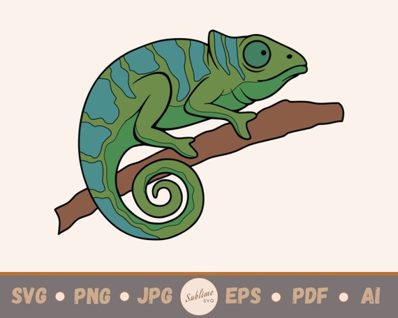 Chameleon SVG Cutting Files for Cricut Silhouette Svg - Etsy Ireland