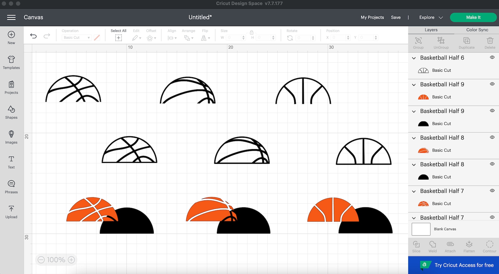 9 Half Basketball SVG Bundle for Cricut Silhouette - Etsy