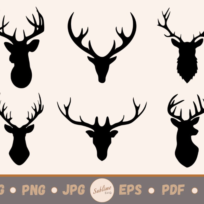 Deer Head Svg Files - Etsy