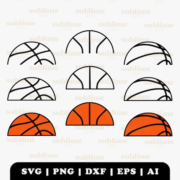 Split Basketball Svg - Etsy