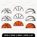 Half Basketball Ball SVG Bundle for Cricut Silhouette | Basketball ...