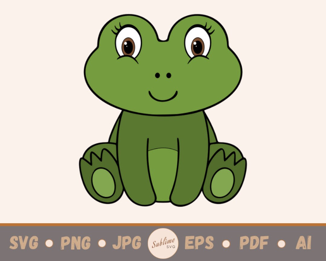 Frog SVG Cutting Files for Cricut, Silhouette Svg, Png, Jpg, Eps, Ai ...