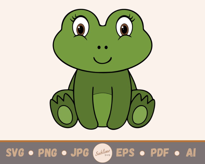 Frog SVG Cutting Files for Cricut, Silhouette Svg, Png, Jpg, Eps, Ai ...