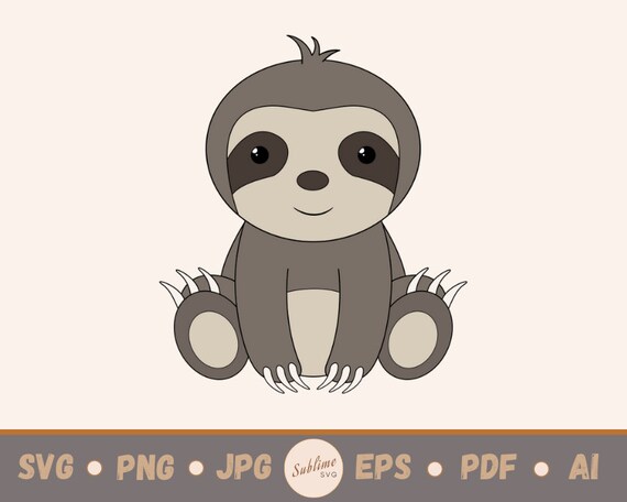 Sloth SVG Cutting Files for Cricut Silhouette Svg Png - Etsy