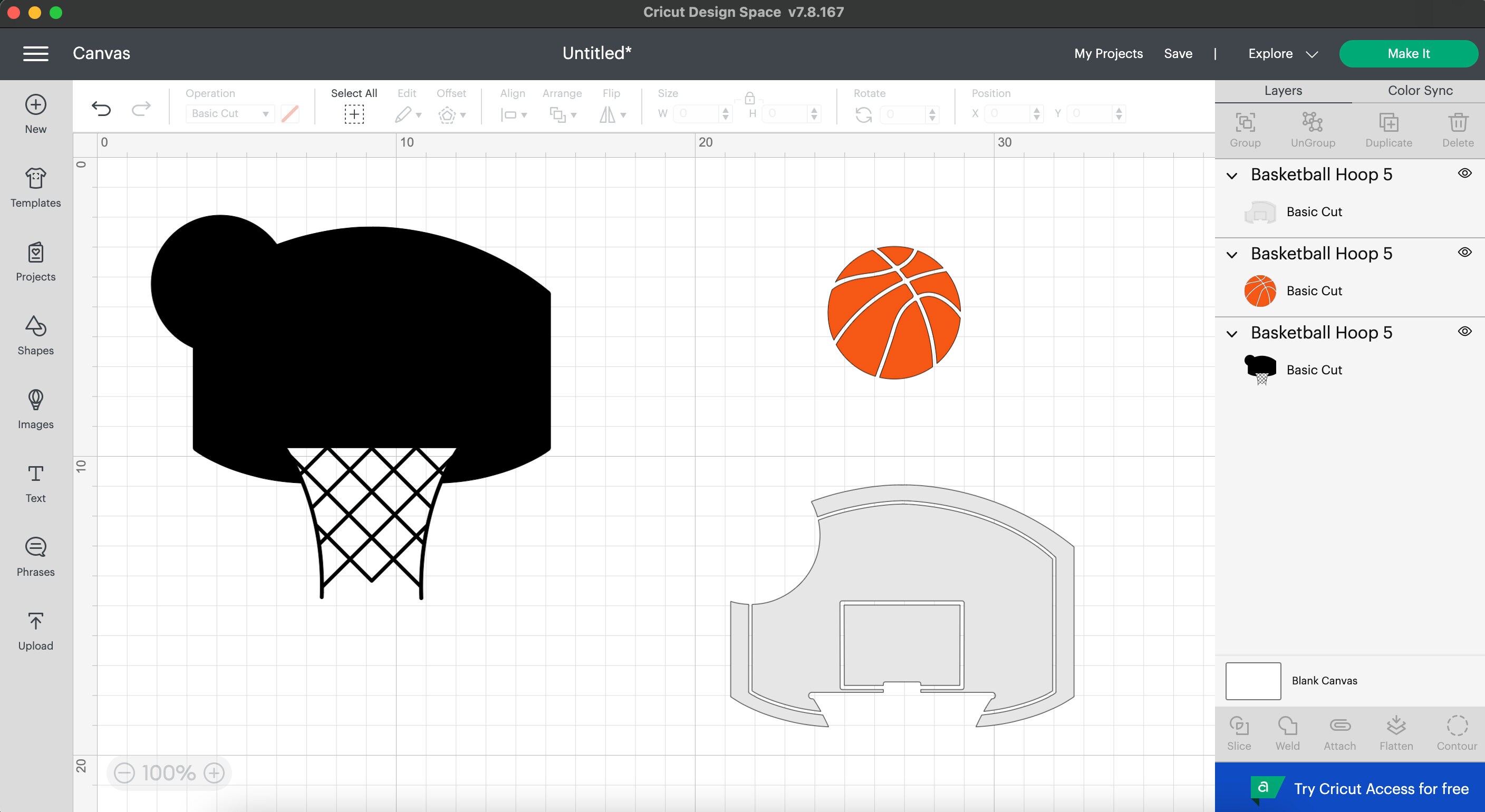 6 Basketball Hoop SVG Bundle Cutting Files for Cricut, Silhouette Svg ...