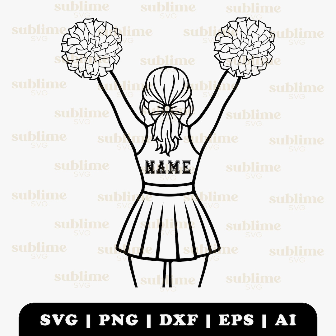 Cheer SVG | Laser Cut Files | Custom Cheerleader Clipart | SVG Files ...