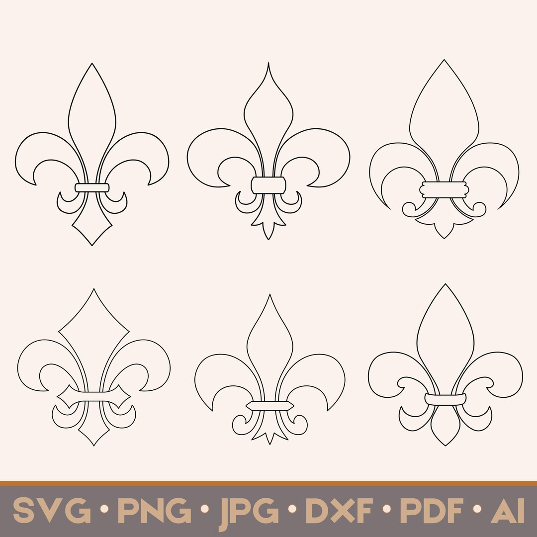 Fleur De Lis SVG Bundle | Cricut & Silhouette Cut Files | Commercial ...