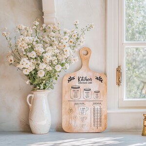Kitchen Conversion Chart SVG | Cutting Board Design File | Cooking ...