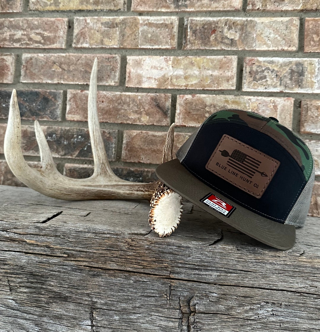 Leather Patch Hat | Blue Line Hunt Co. | Richardson 168 | Hunting | Law ...