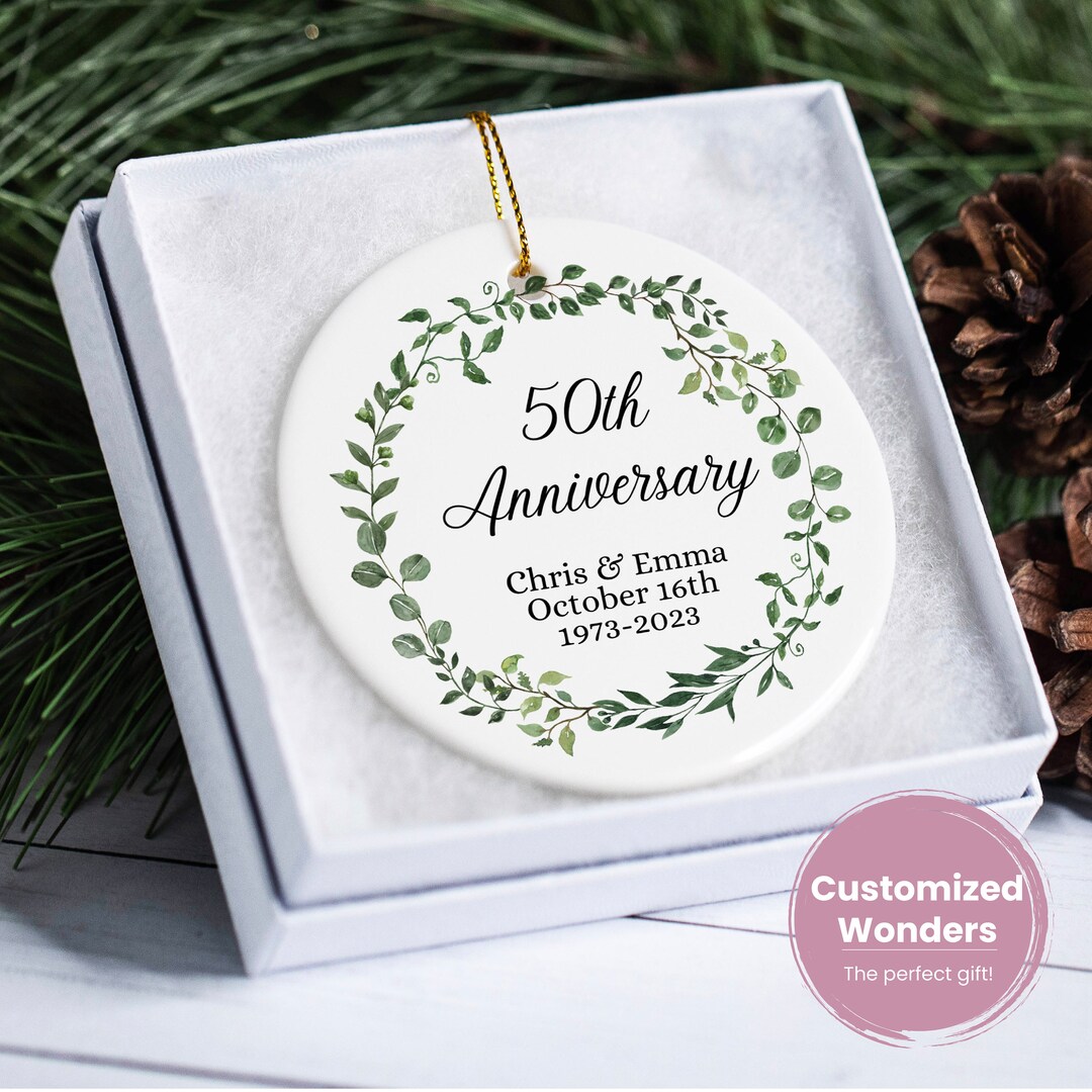 Customized Anniversary Gift Mr and Mrs Christmas Ornament Couple ...