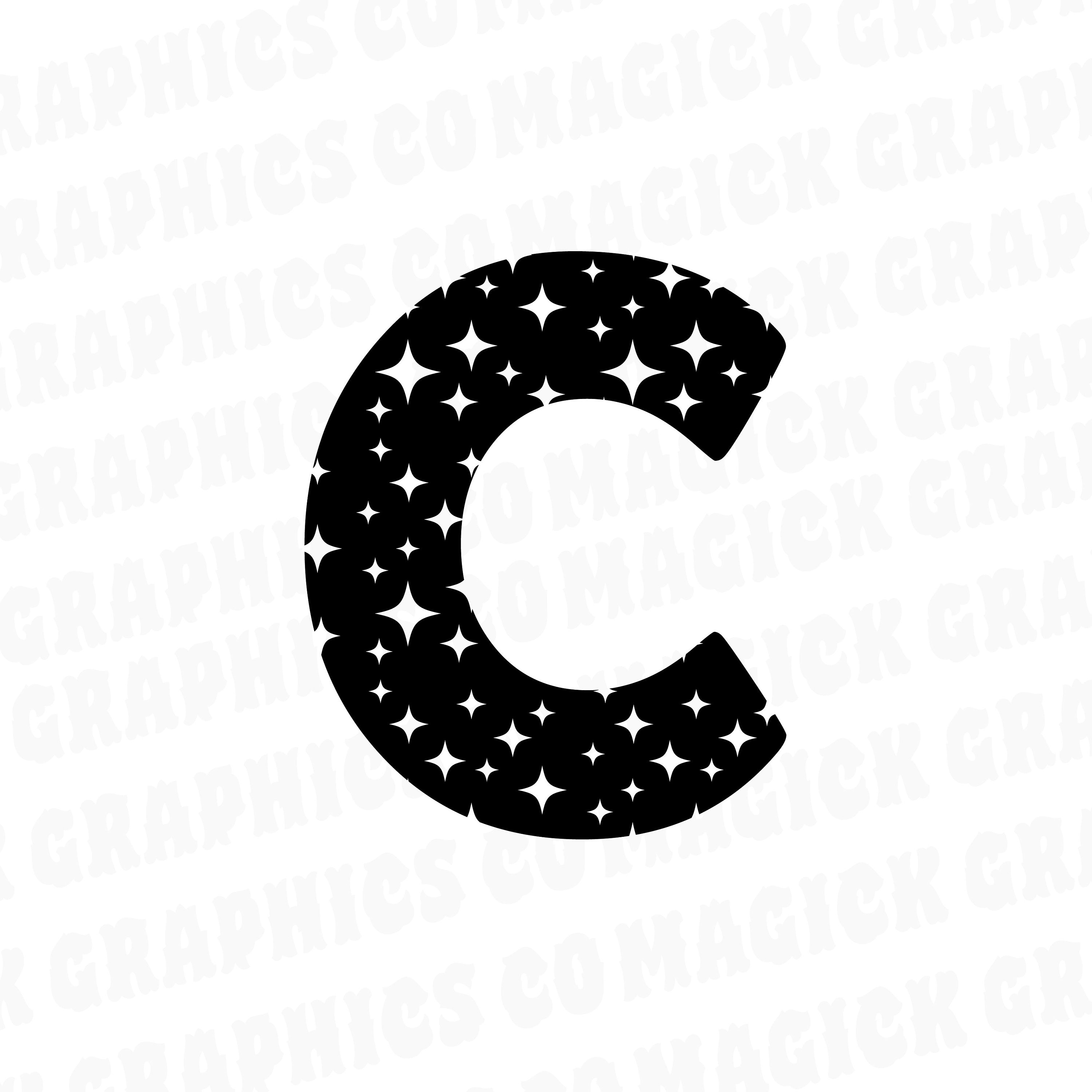 Stars Monogram Alphabet Initals SVG PNG DXF - Etsy