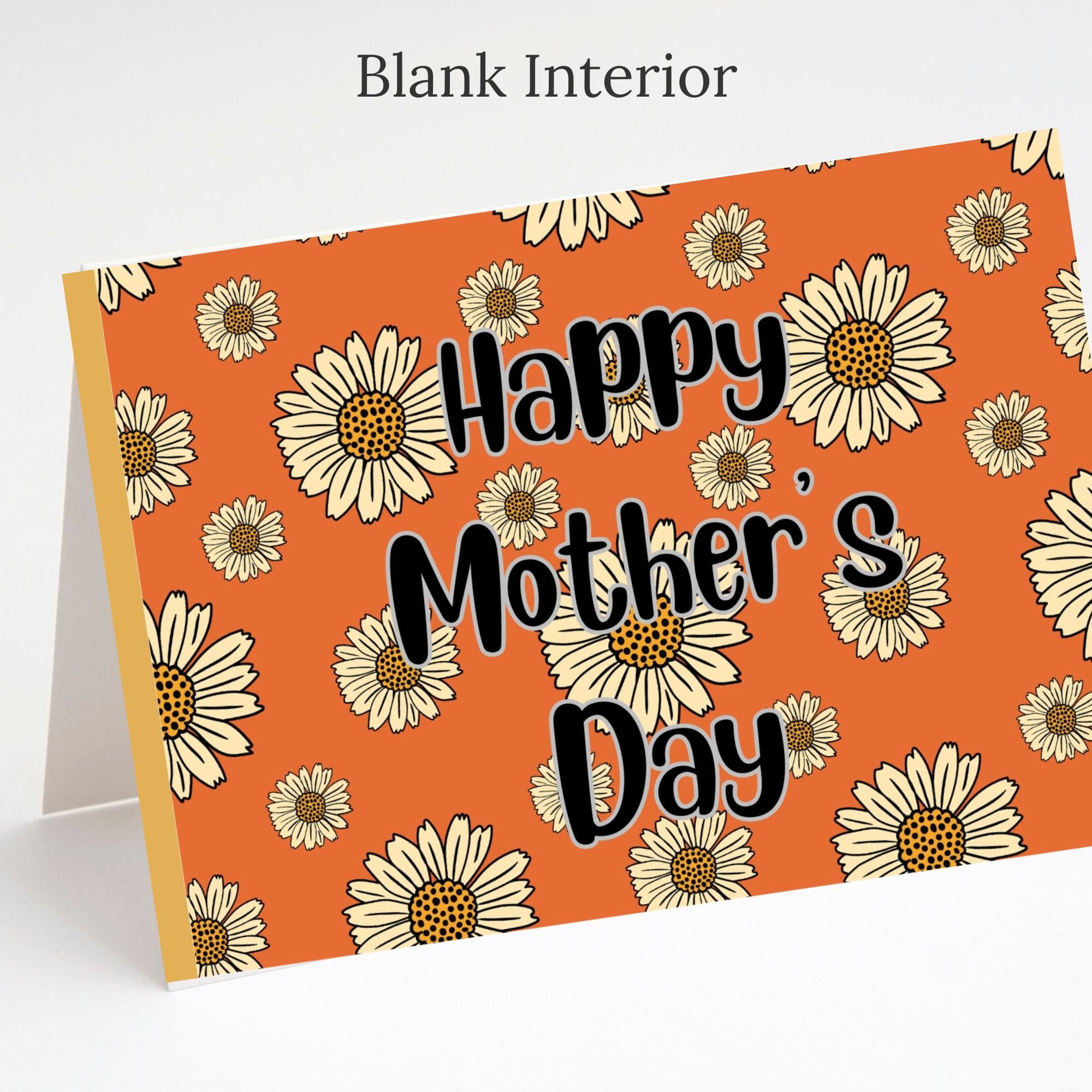 Retro Happy Mothers Day Card Printable Mothers Day Card Instant