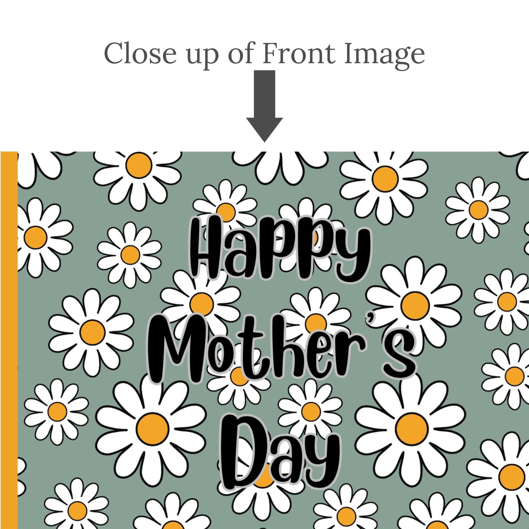 Retro Happy Mothers Day Card Printable Mothers Day Card Instant