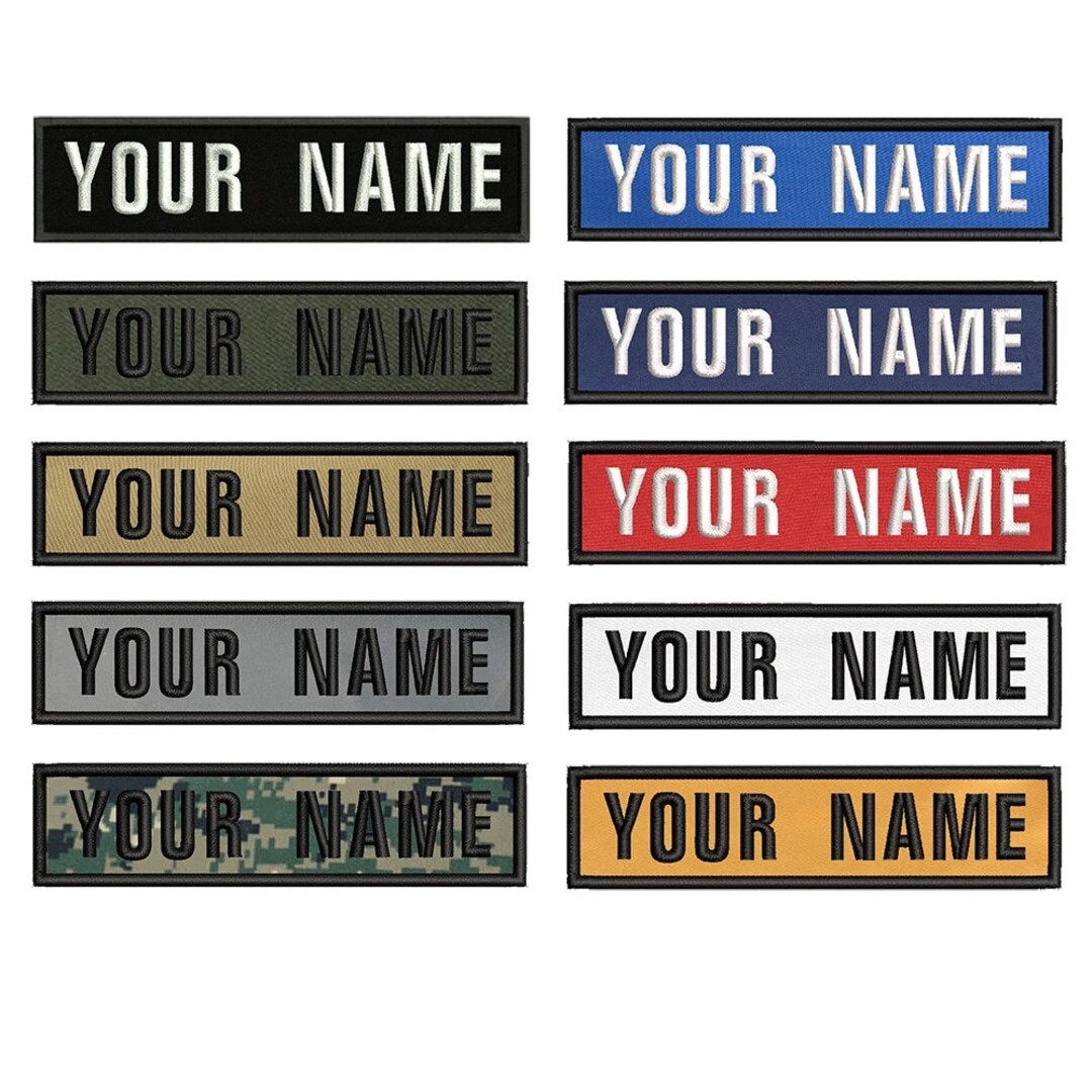 Name Tag Badge Iron on Velcro Id Patch Custom Clothing Dog Puppy Cat ...