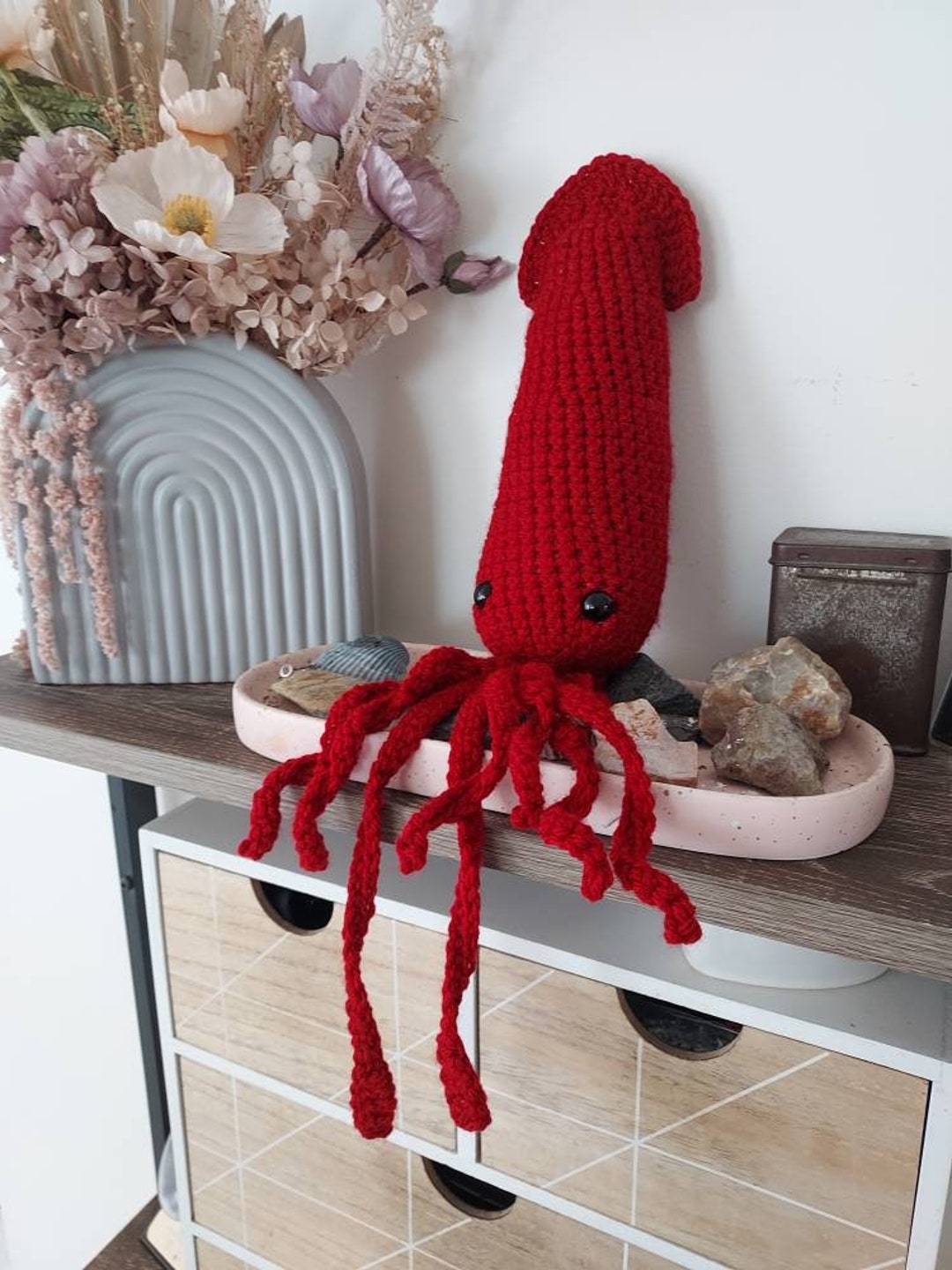 Giant Squid, Crochet Squid, Squid Soft Toy, Squid Plushie, Handmade ...