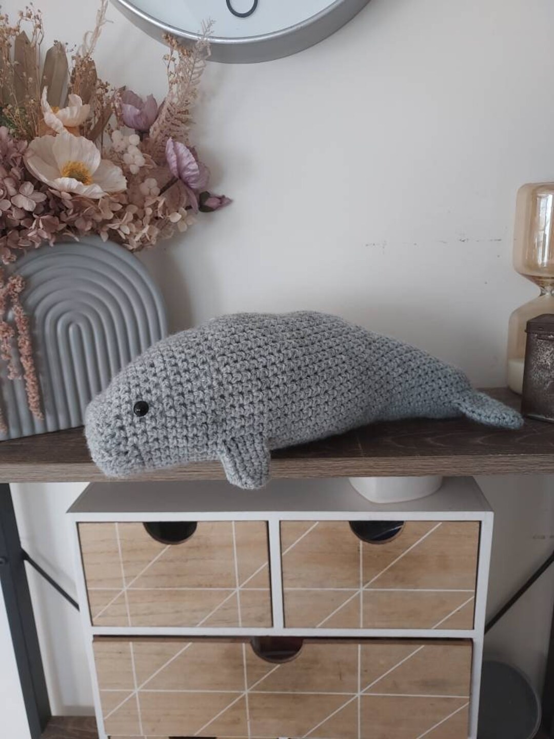 Dugong Crochet Dugong, Plush Manatee, Stuffed Animal, Nautical Themed ...