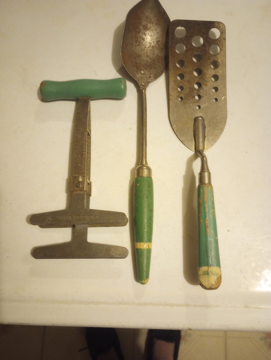 Vintage Kitchen Utensils, Chopper by Foley, Early 1900s, Spoon, Spatula ...