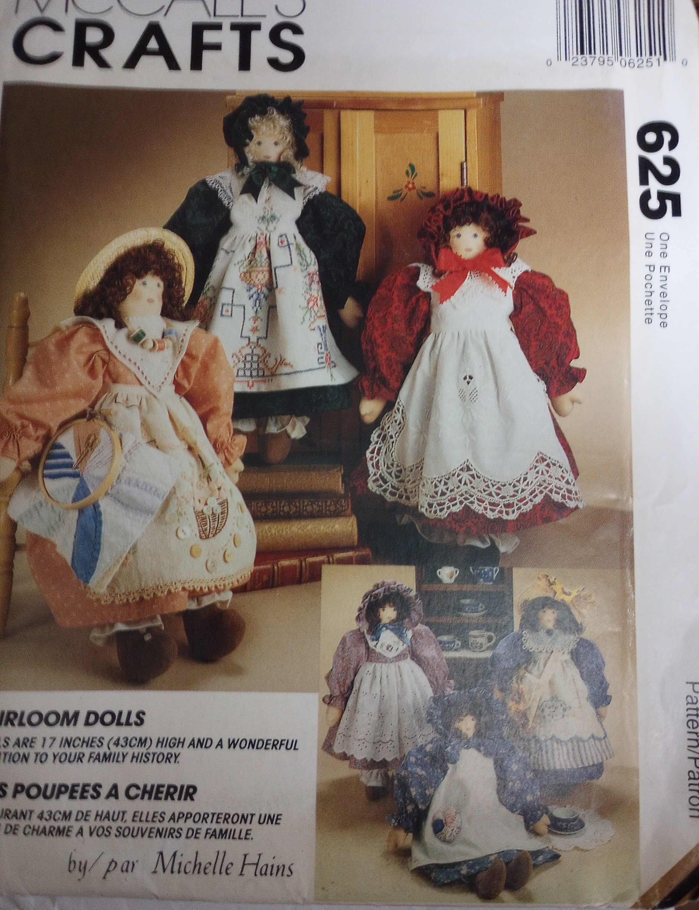 3 Vintage Doll Patterns, Cottagecore, Country, Cloth Dolls, New, Uncut ...