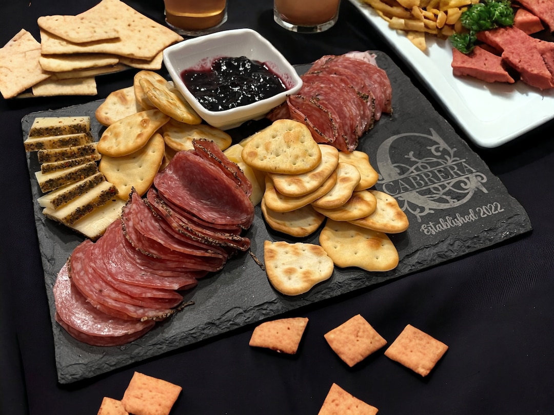 PERSONALIZED MONOGRAM Dining Slate TRAY for Engraved Gift Ideas ...
