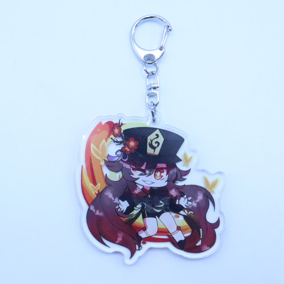 Hu Tao Genshin Keychain - Etsy