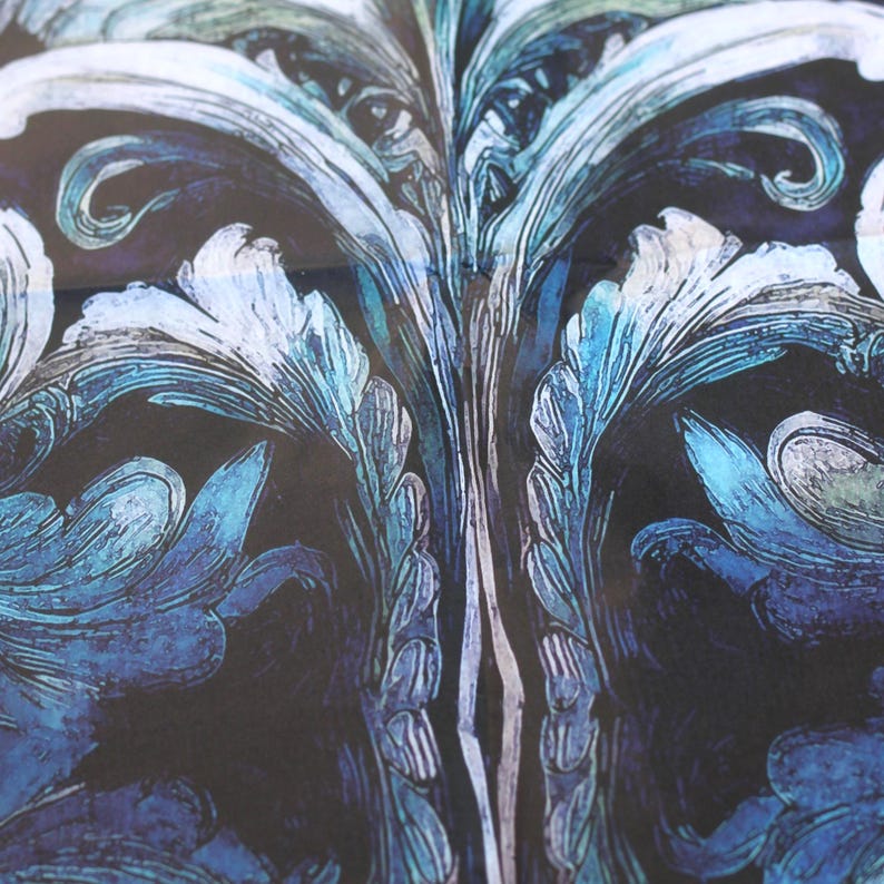 Damask Blue Decoupage Paper, for Furniture Upcycling, DIY Decor ...