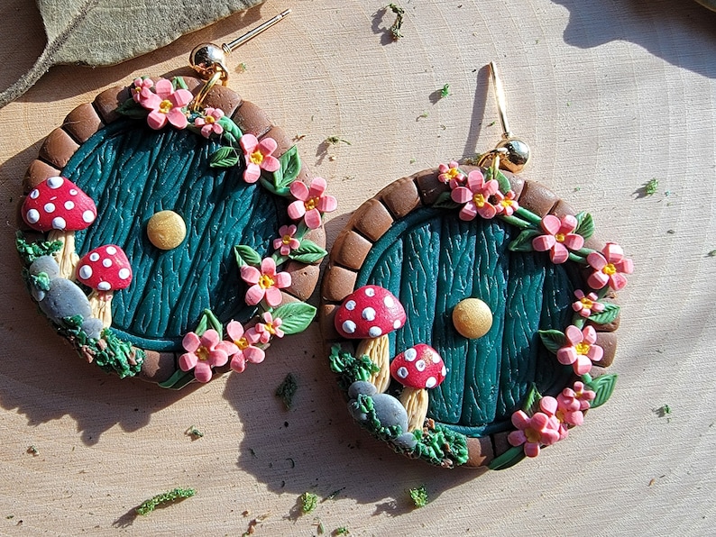 Hobbit Hole Door Clay Earring - Etsy