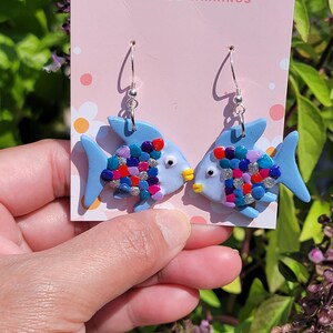 The Rainbow Fish Dangles Book Inspired Earring Clay Earrings Teacher Appreciation Gift Ideas - Etsy