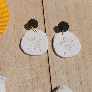 3 Tiered sand Dollar Clay Dangle Earrings Beach Clay Earrings Clay Sand ...