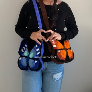 Crochet Butterfly Bag Pattern PDF - Etsy