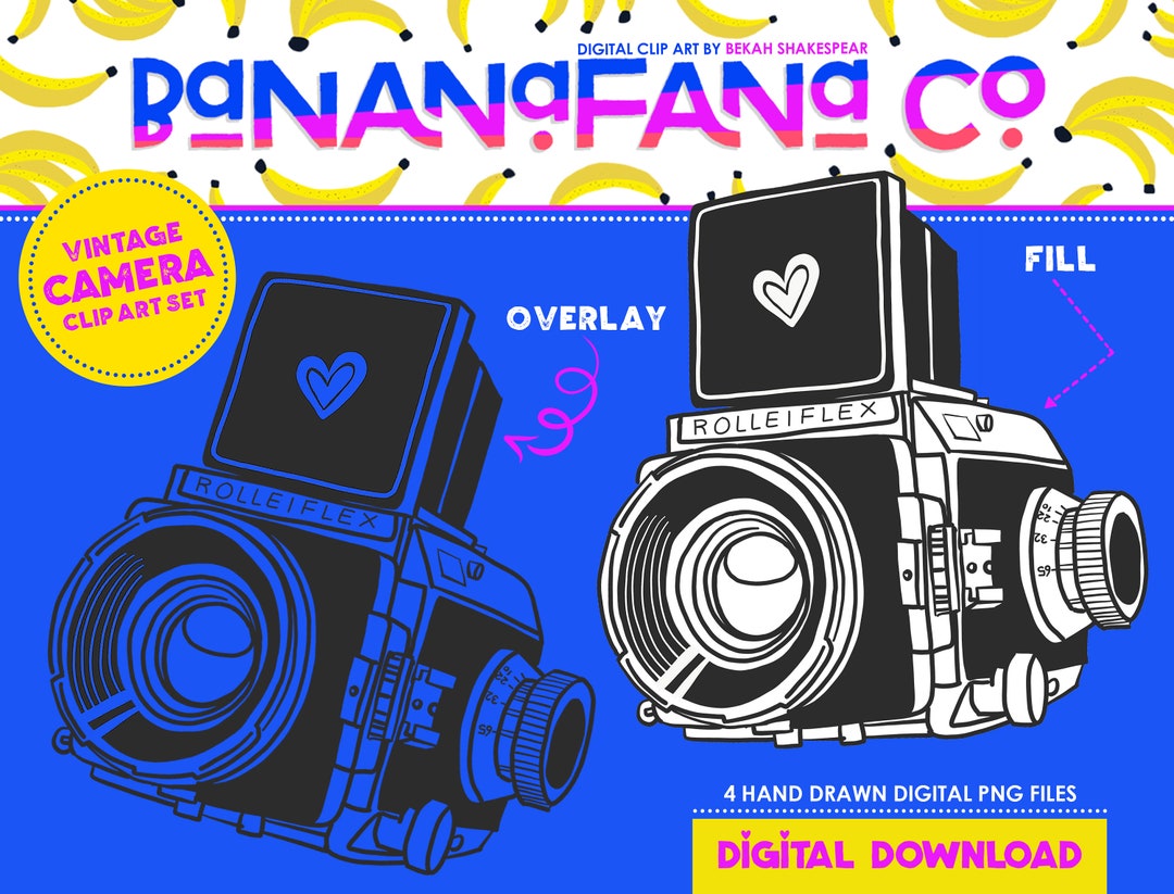 DIGITAL | Vintage Camera Clip Art Set • Rolleiflex - Etsy