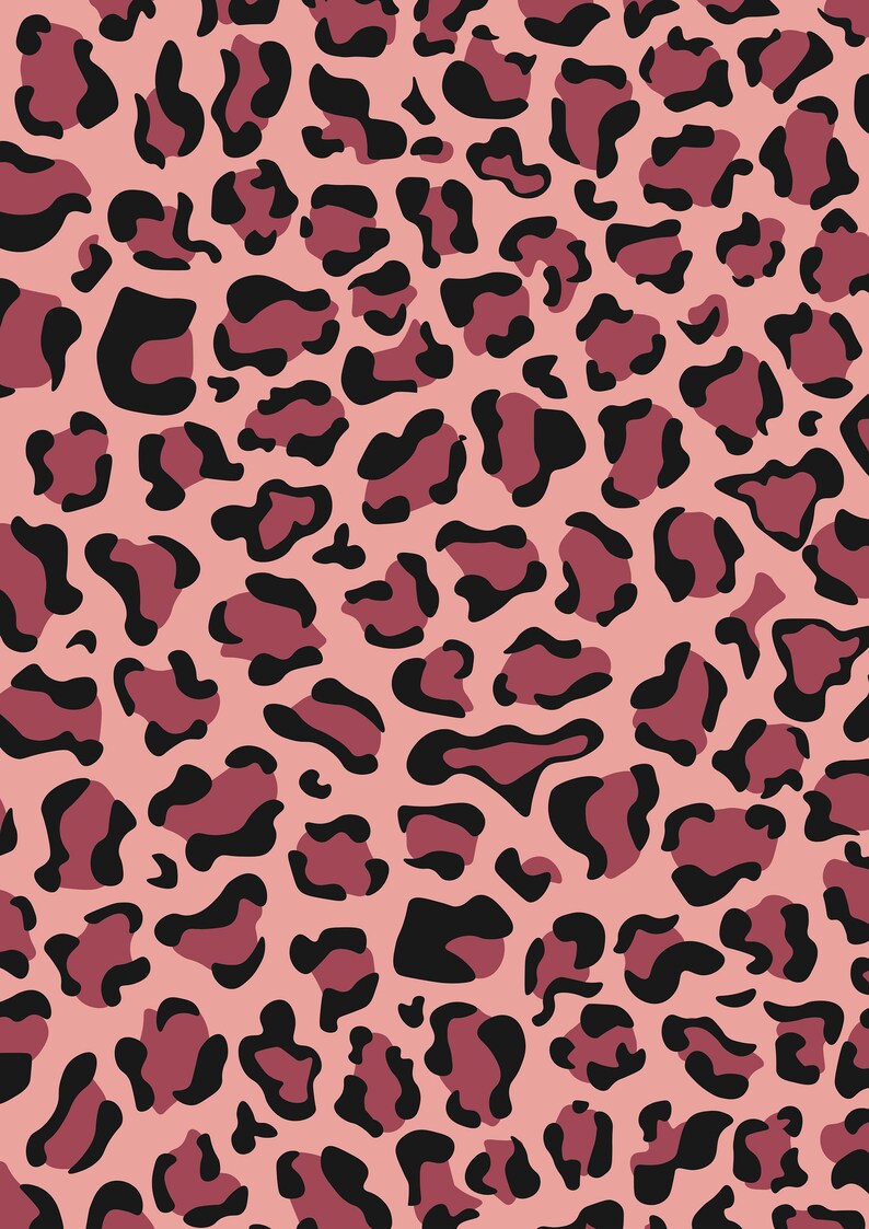 Pink Leopard Print Wall Art Printable DIGITAL PRINT Pdf - Etsy