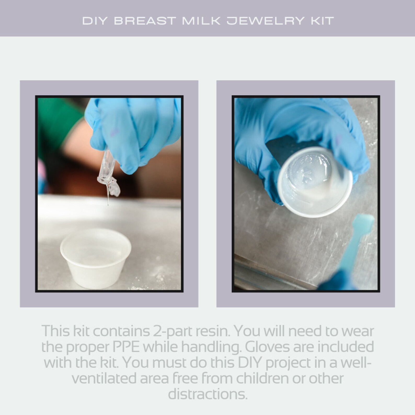 Breast Milk Jewelry DIY Kit. Stainless Steel Keepsake for Breastfeeding ...