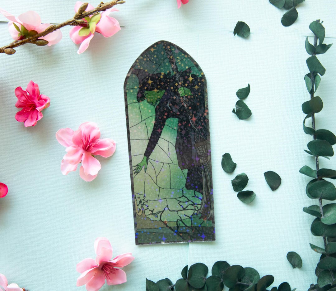 Elphaba Stained Glass Bookmark - Etsy
