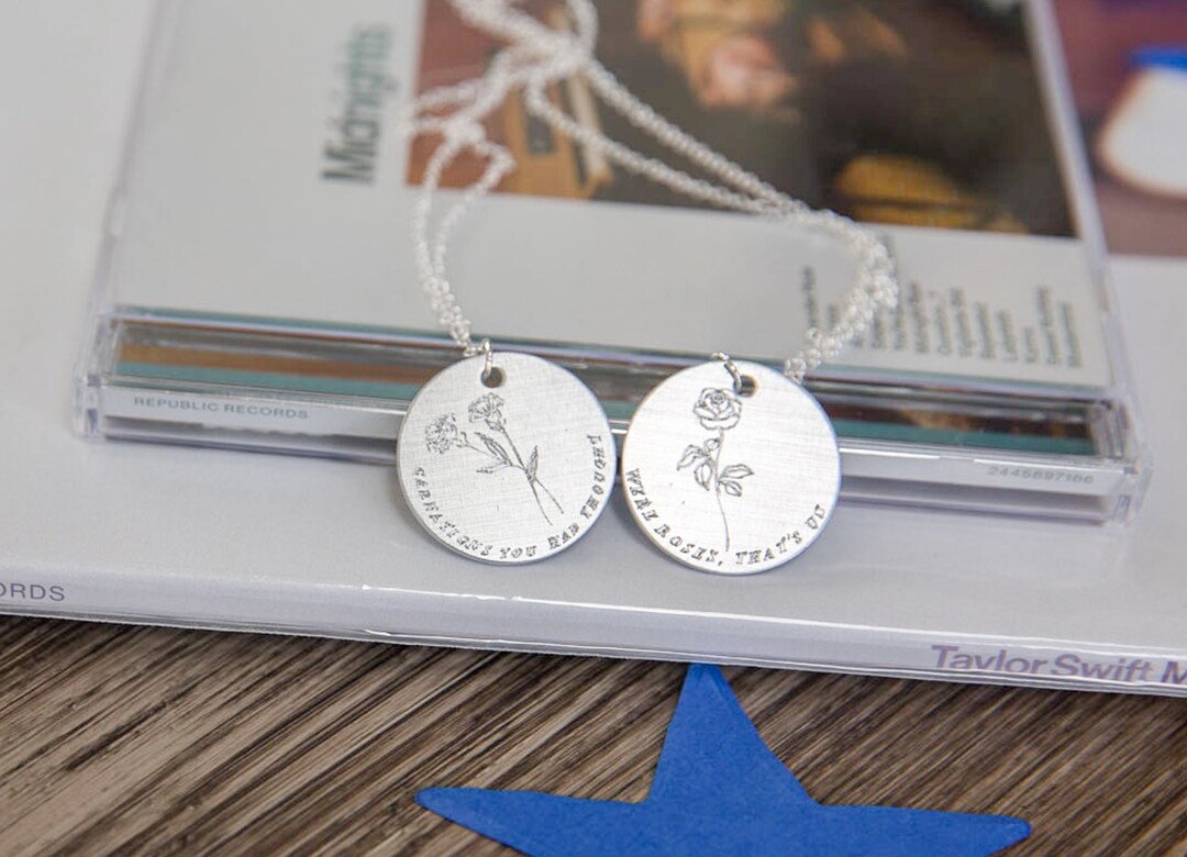 Maroon TS Reversible Engraved Necklace - Etsy