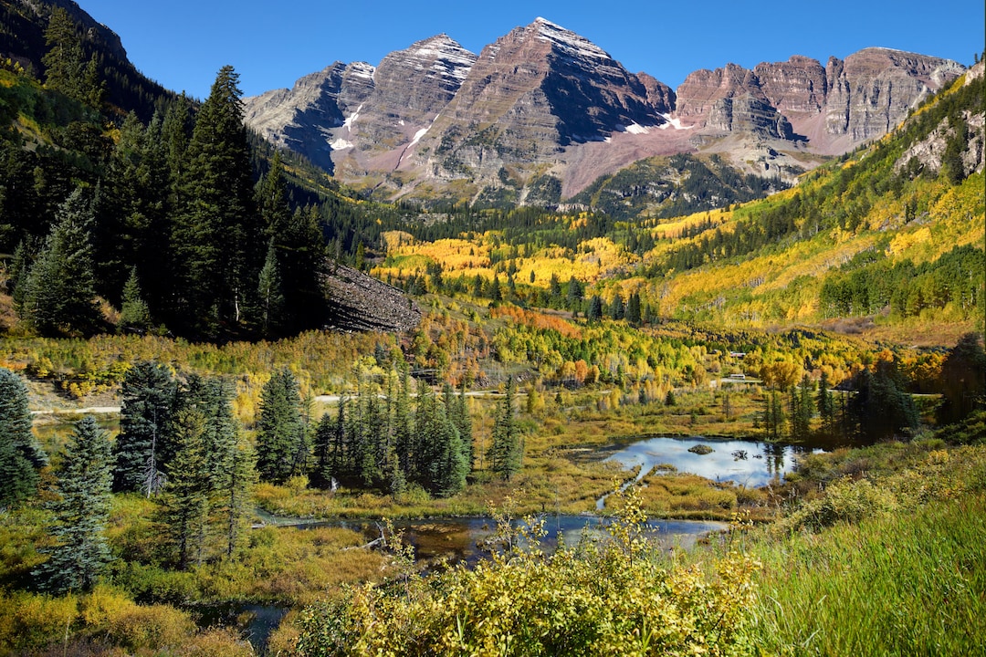 Maroon Bells, Colorado, Elk Mountains, Maroon Peak, Digital Prints ...