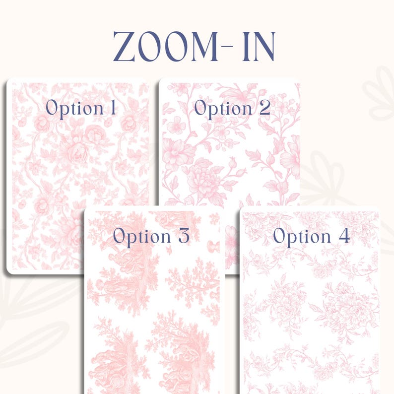 Pink Floral Print Sugar Sheet – Pink Toile Fabric Theme Edible Image ...