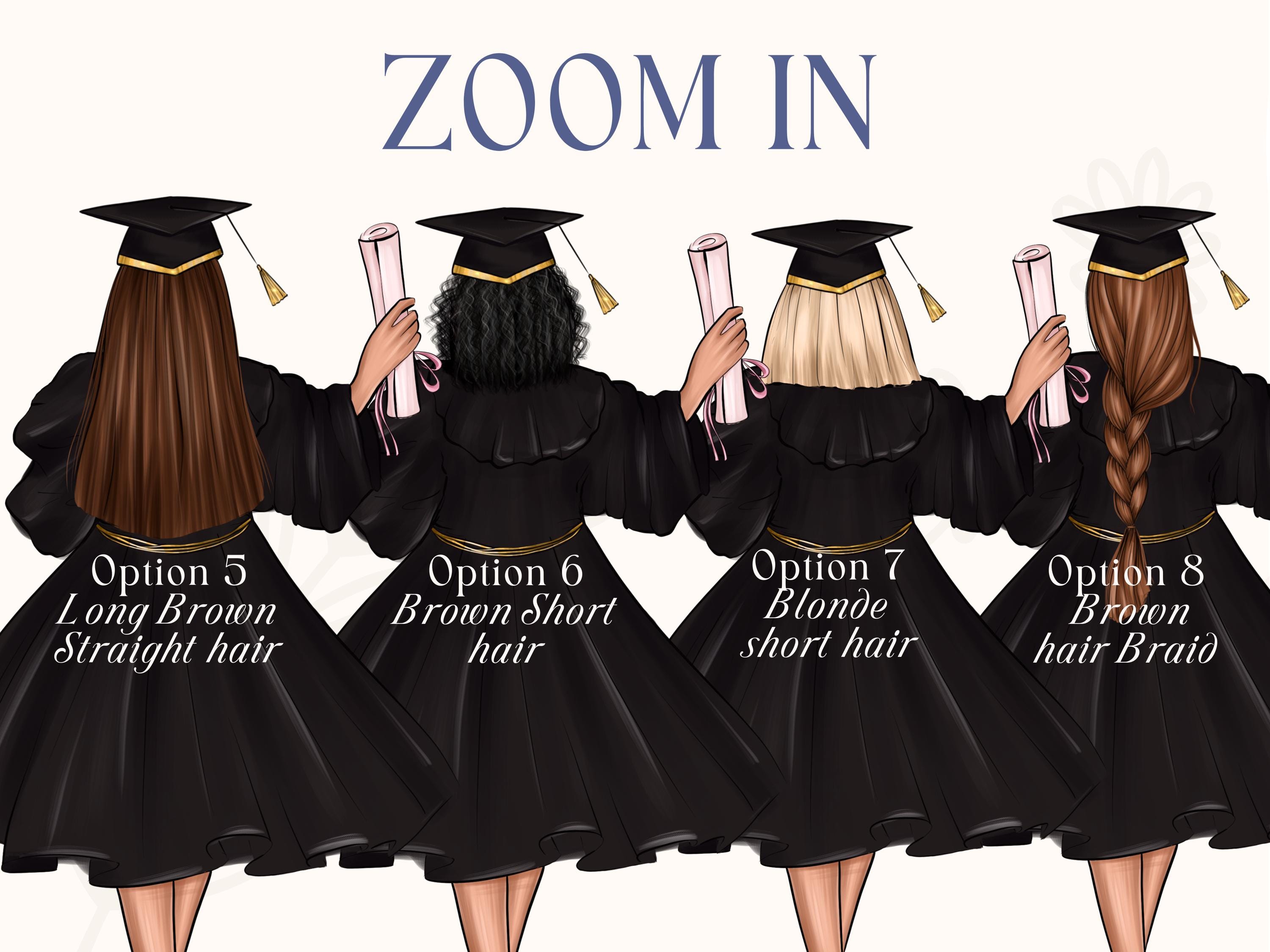 Sugar Sheet Graduation Light Skin Girl Woman Graduating Print - Class ...