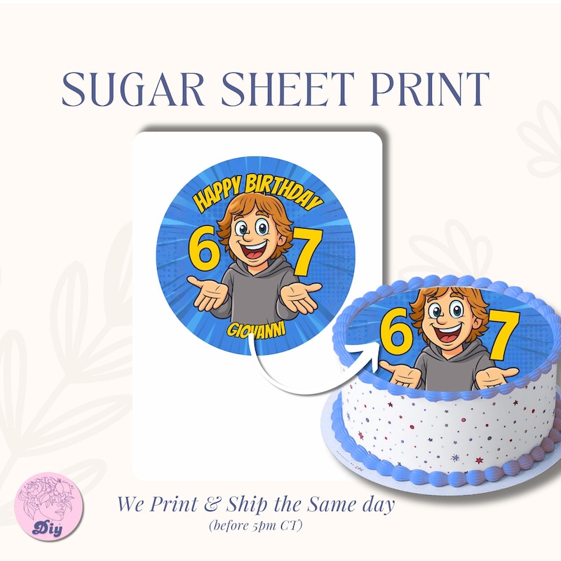 67 Birthday Cake - Etsy