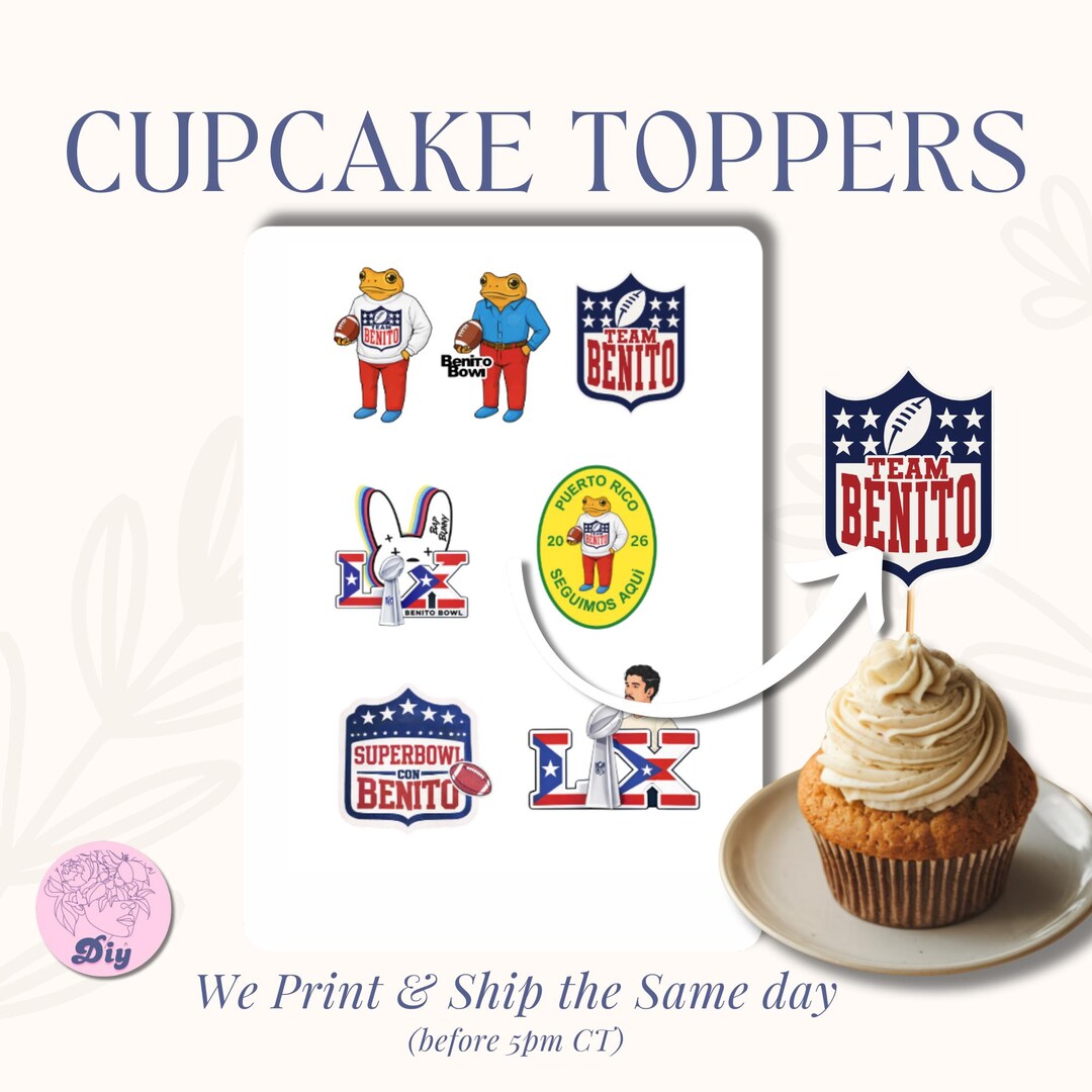 Benito Bowl Cupcake Digital File | Cardstock or Sticker Paper Digital ...