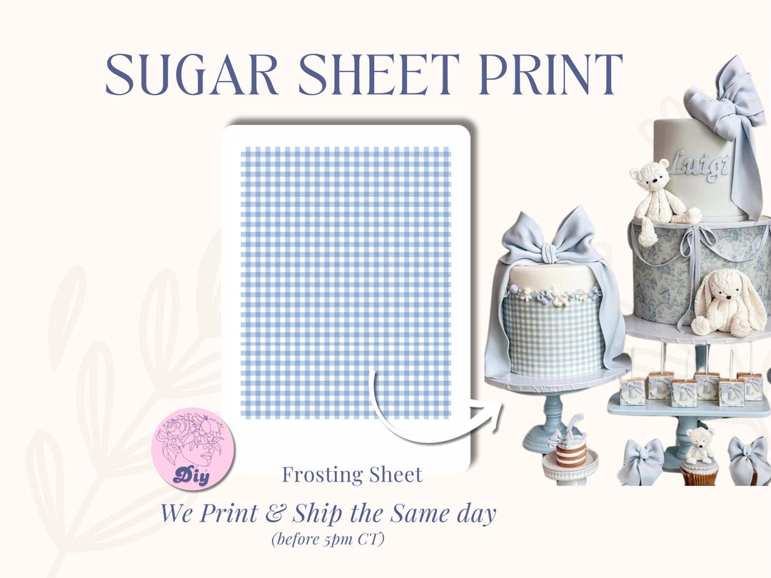 Sugar Sheet Print Checkerboard Tiles Cookies and Cakes - Etsy
