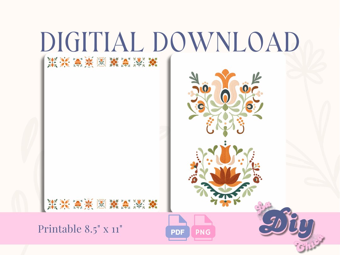 Mexican Embroidery Tiles Digital Download | Talavera Frame| Blue Azul ...