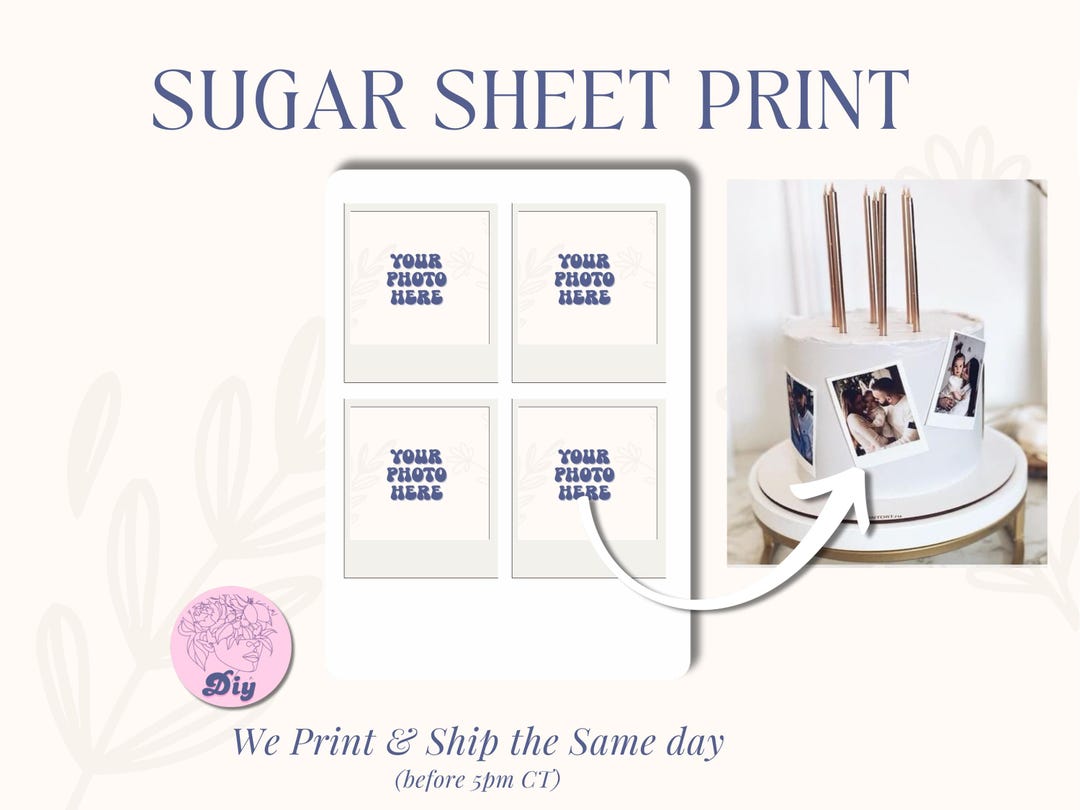 Custom Edible Photo Cake Pictures on Frosting Paper, Custom Cupcakes ...