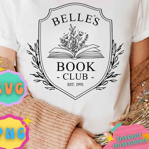 Belles Book Club SVG PNG - Etsy