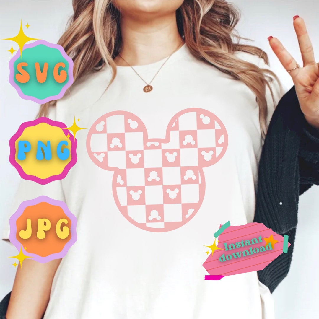 Checkered Retro Mouse SVG PNG - Etsy