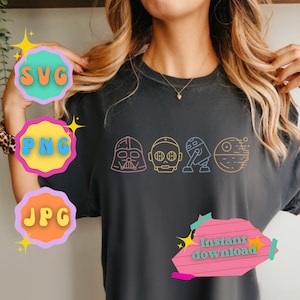 Minimalist Droid Star Wars SVG PNG JPG - Etsy